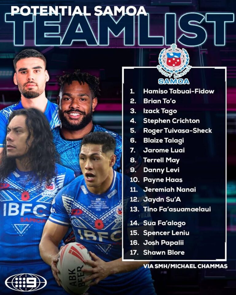 Toa Samoa Buzz Grows as Potential Squad List Sparks Major Engagement ...